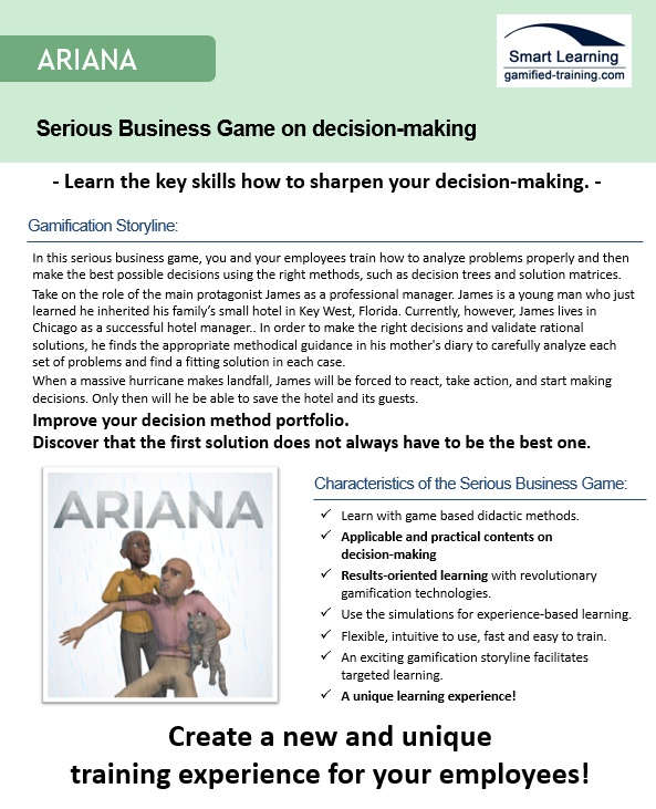 ARIANA, Serious Business Game, Gamified Training, ARC